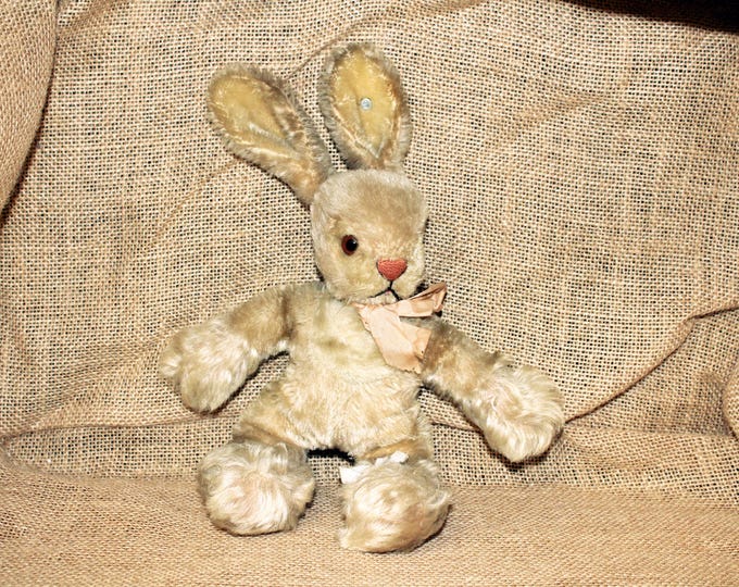 Steiff Bunny Rabbit Stuffed Animal, Silver Button Ear, No Tag, 1965 ...