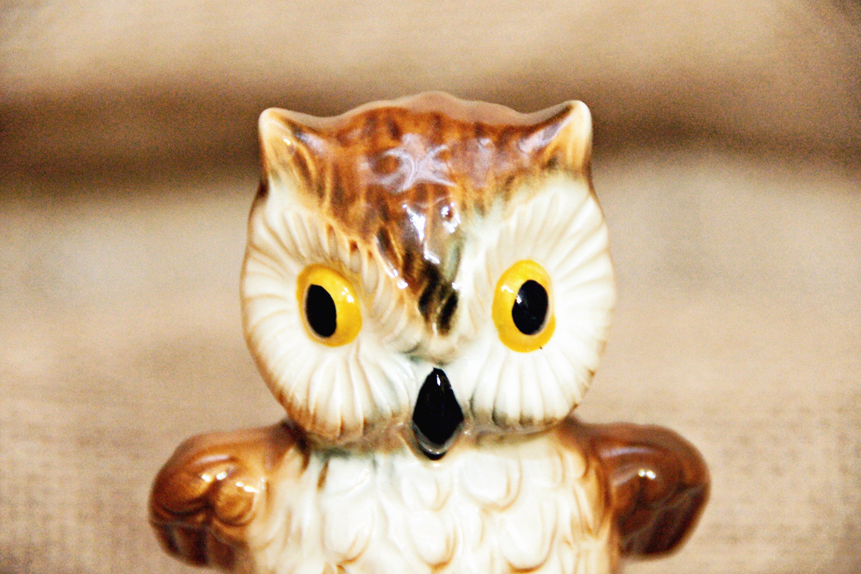 Goebel Owl Figurine, West Germany, 38307-07, 1975, Horned Owl, Brown ...