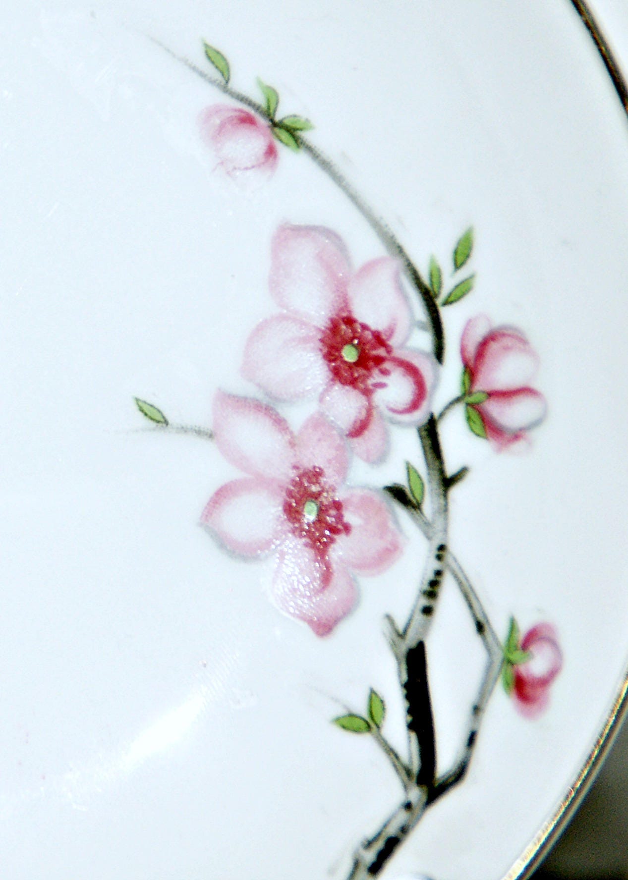 Diamond China Cherry Blossom Berry Bowl, Made in Japan, Pink Floral ...