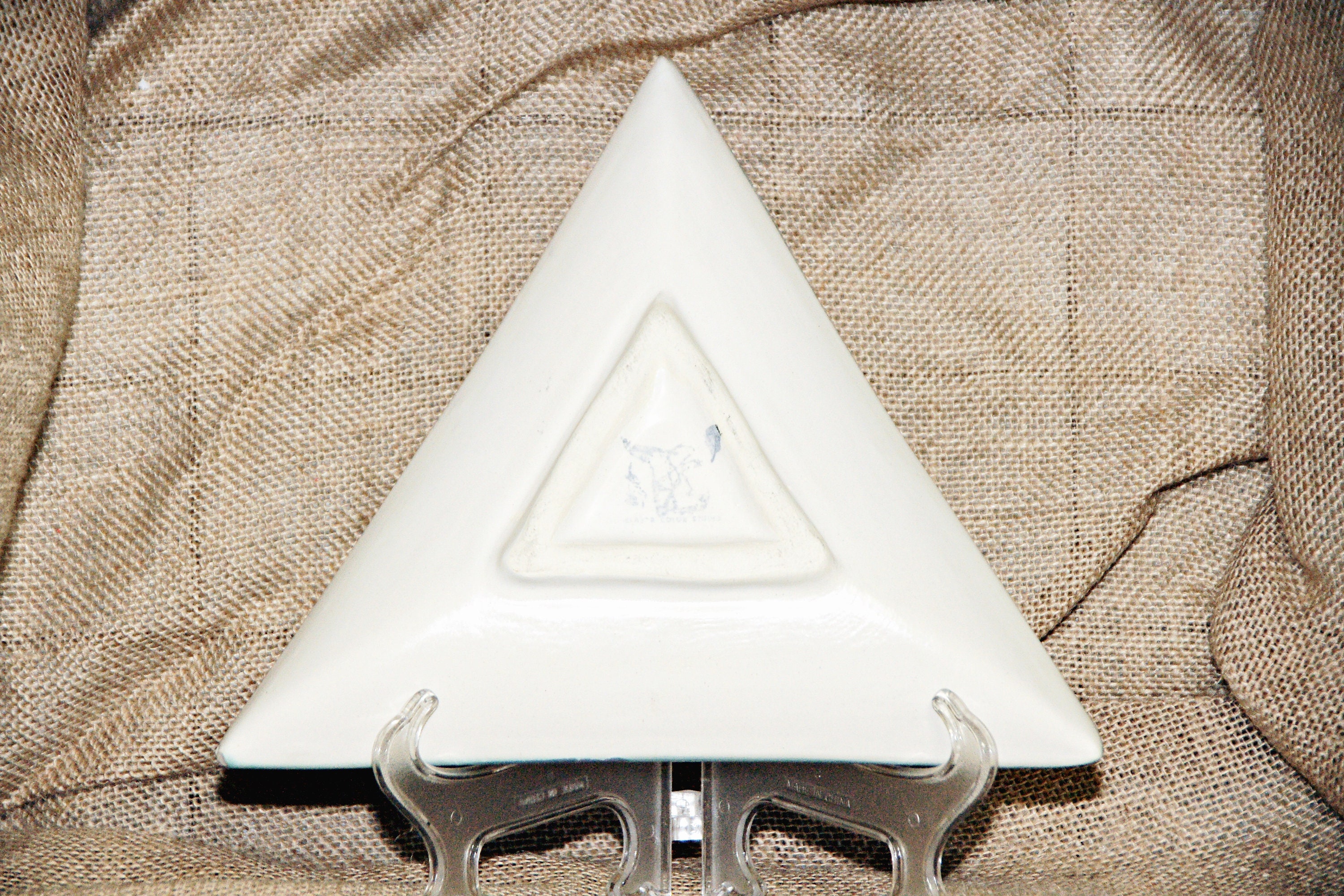 Clay and Color Studio Art Pottery Triangle Bowl, Pink, Purple, Blue ...