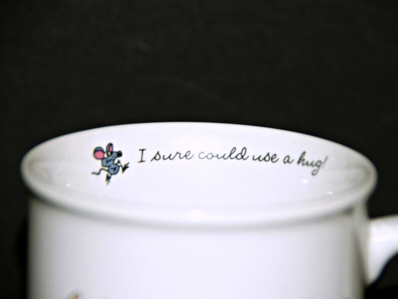 Could Use A Hug Mug Rim Shots Cats Mouse 1985 Made in - Etsy