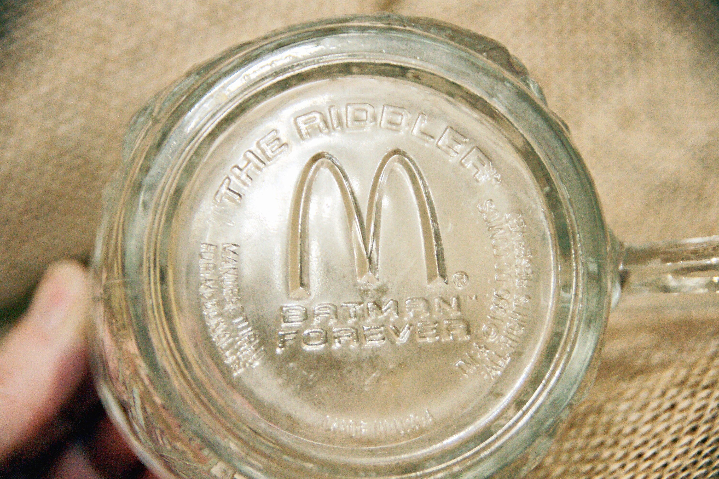 Mcdonald's Riddler Glass Mug Batman Forever Comic Book - Etsy