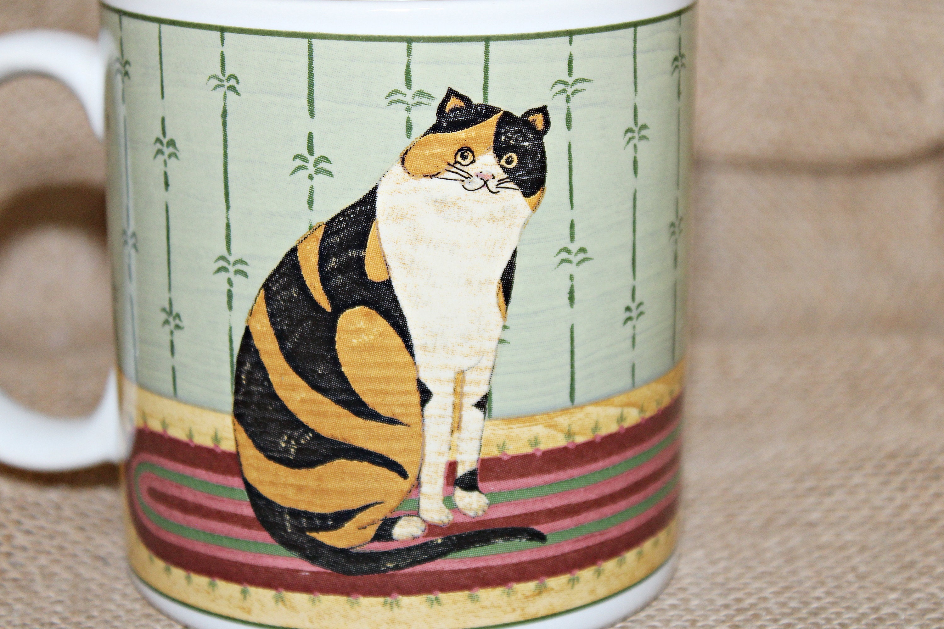 Calico Cat Stoneware Mug Sakura Cat Collection Warren - Etsy