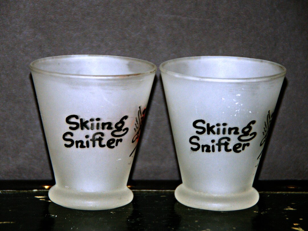 Atlas de Hazel esquí Copa novedad Martini vidrio, juego de 2, mate ...