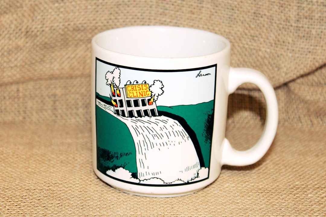 Far Side Crisis Clinic Mug, Gary Larson, 1982, Made in Taiwan ...
