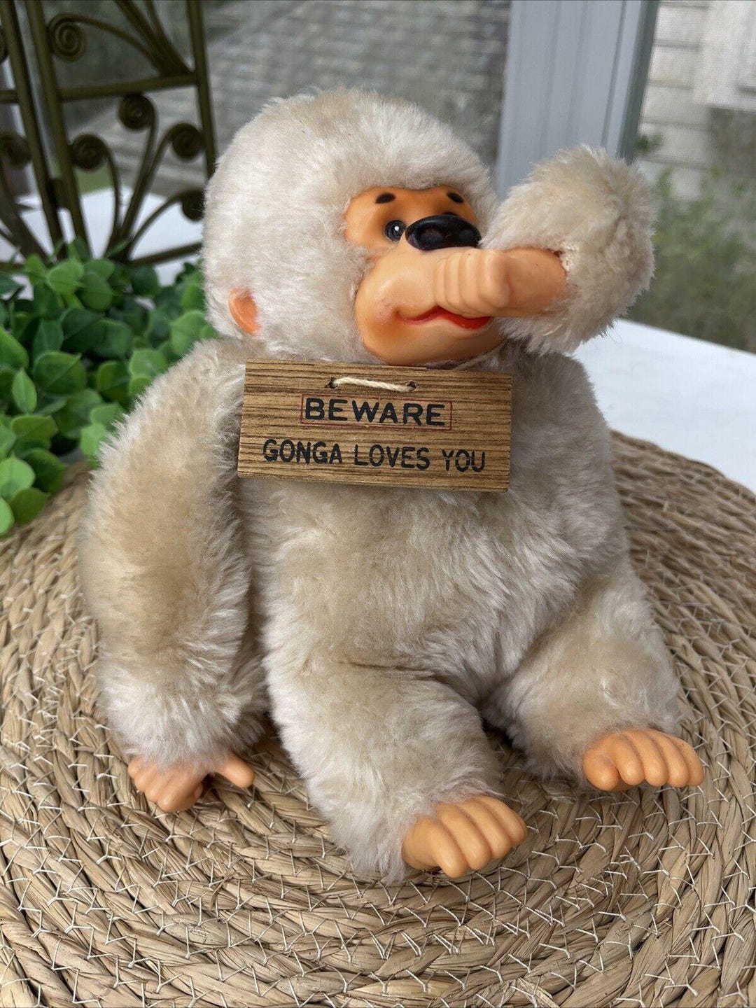 70s Gonga Thumb Sucking Monkey Gorilla Plush 9 Inch Beware Gonga Loves ...
