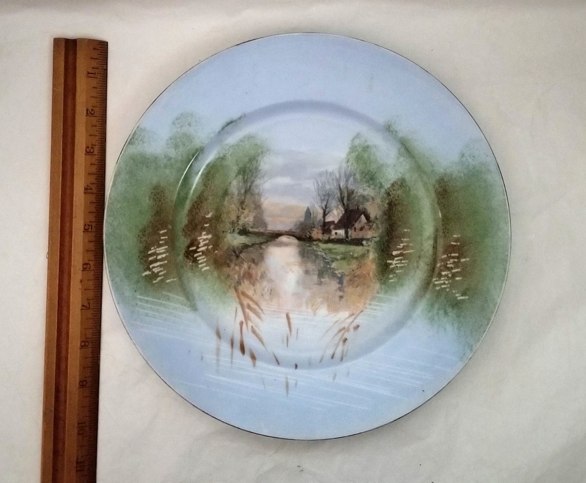 Limoges, France Landscape Plate, Hand Painted Details Idyllic ...