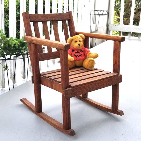 Oak Rocking Chair - Etsy