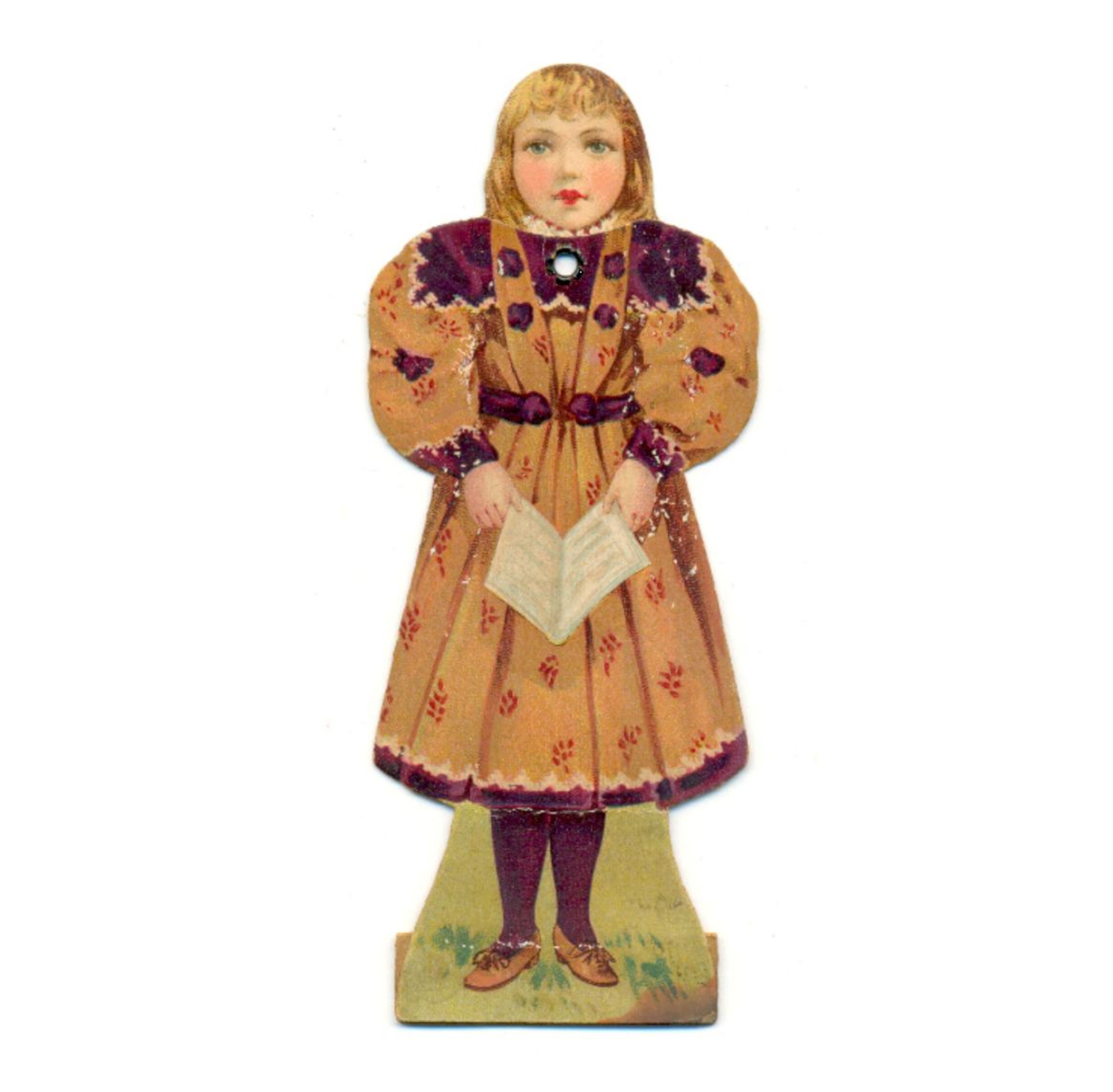 Mechanical Paper Doll Two Sides Three Heads Antique Ephemera Ca. 1905 ...