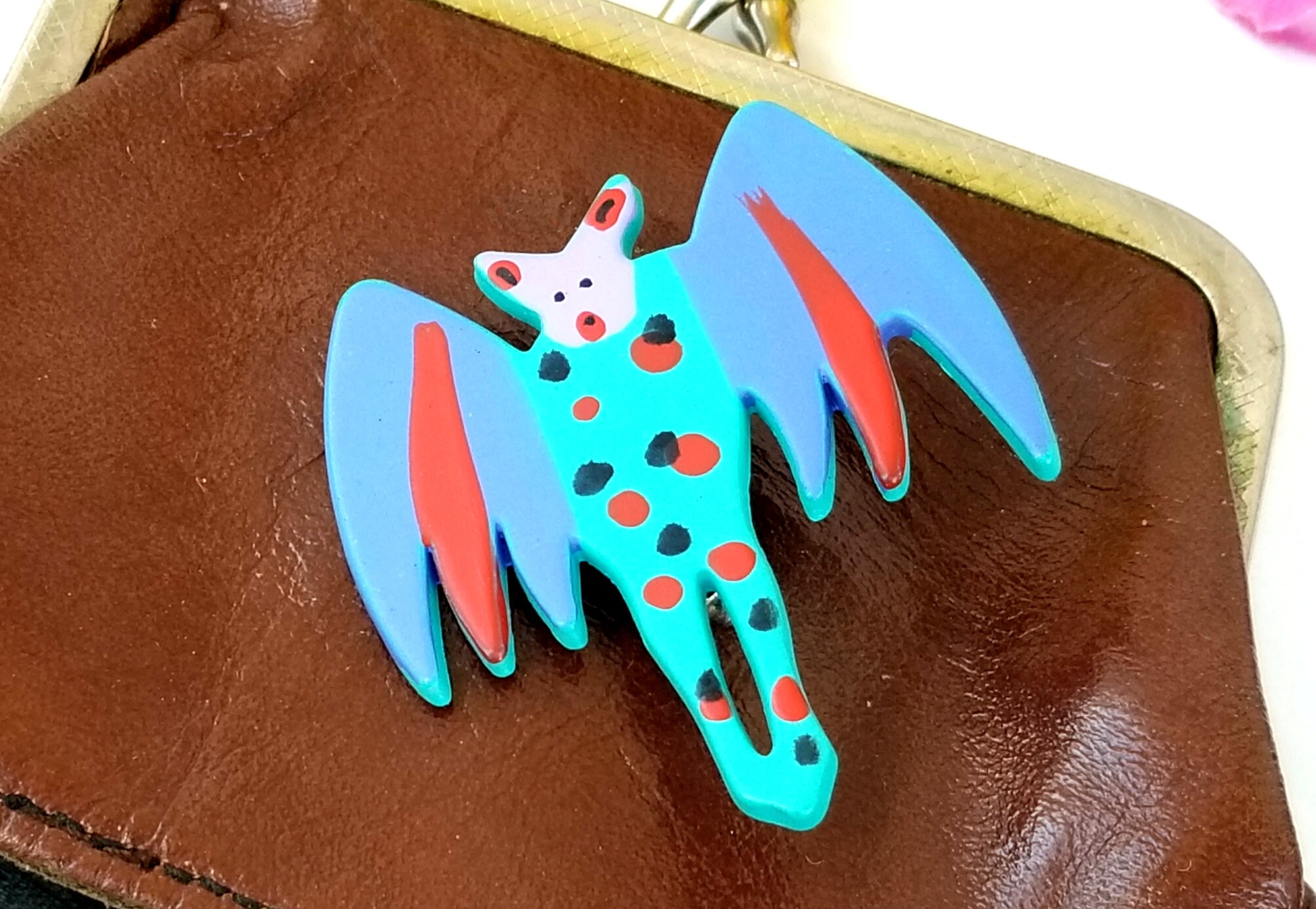 Rare Ken Done Bat Pin Purchased in Australia, 1989, Artist Jewelry ...