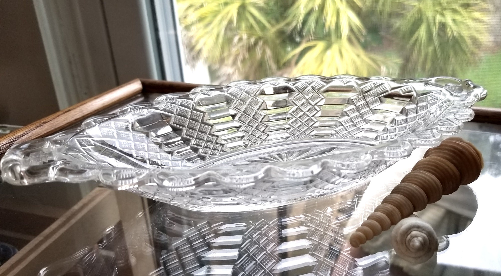 Antique Jacob's Ladder Pattern Glass Relish Dish EAPG - Etsy