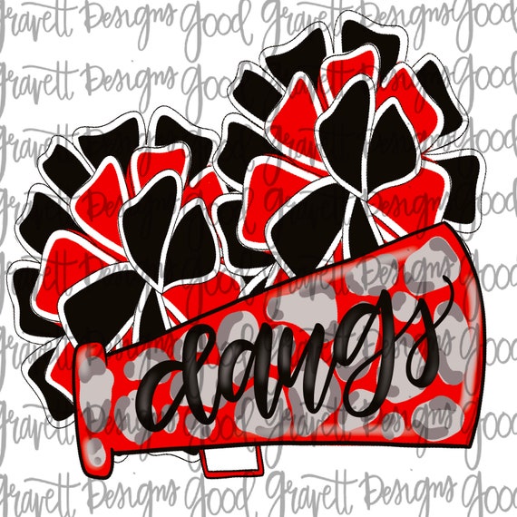 Dawgs Leopard Megaphone With Pompoms PNG for Sublimation or - Etsy