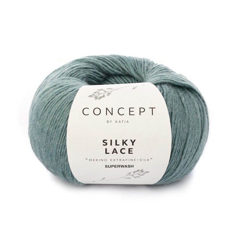 Concept by Katia Silky Lace, Merino Wool and Silk, 50 G - 260 M, Merino ...