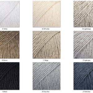 Drops Bomull-lin, Cotton and Linen, 10 Ply Cotton Linen Yarn, Natural ...