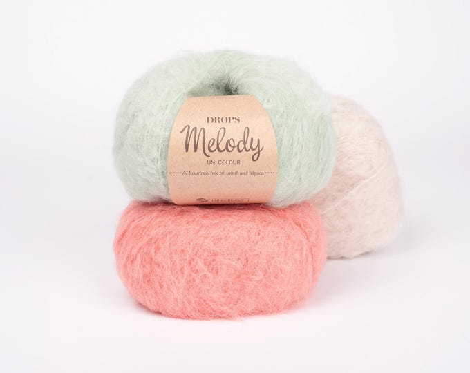 Super Bulky Alpaca, Drops Wish, Fluffy Wool for Chunky Accessories ...