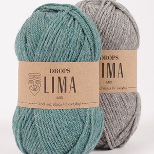 Drops Lima Every Day Yarn Wool and Alpaca 8 Ply DK Worsted - Etsy