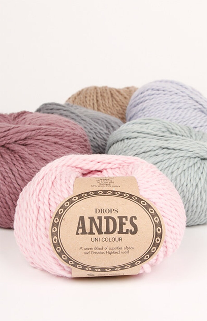 Soft Alpaca Yarn Big Yarn Chunky Wool Yarn Drops Andes 100 - Etsy