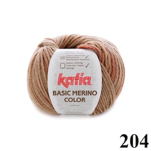 Katia Basic Merino Color, Merino Superwash Wool, Sport Weight Merino ...
