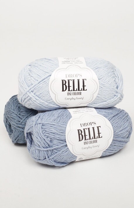 Drops Belle cotton viscose linen yarn 8 ply DK worsted | Etsy