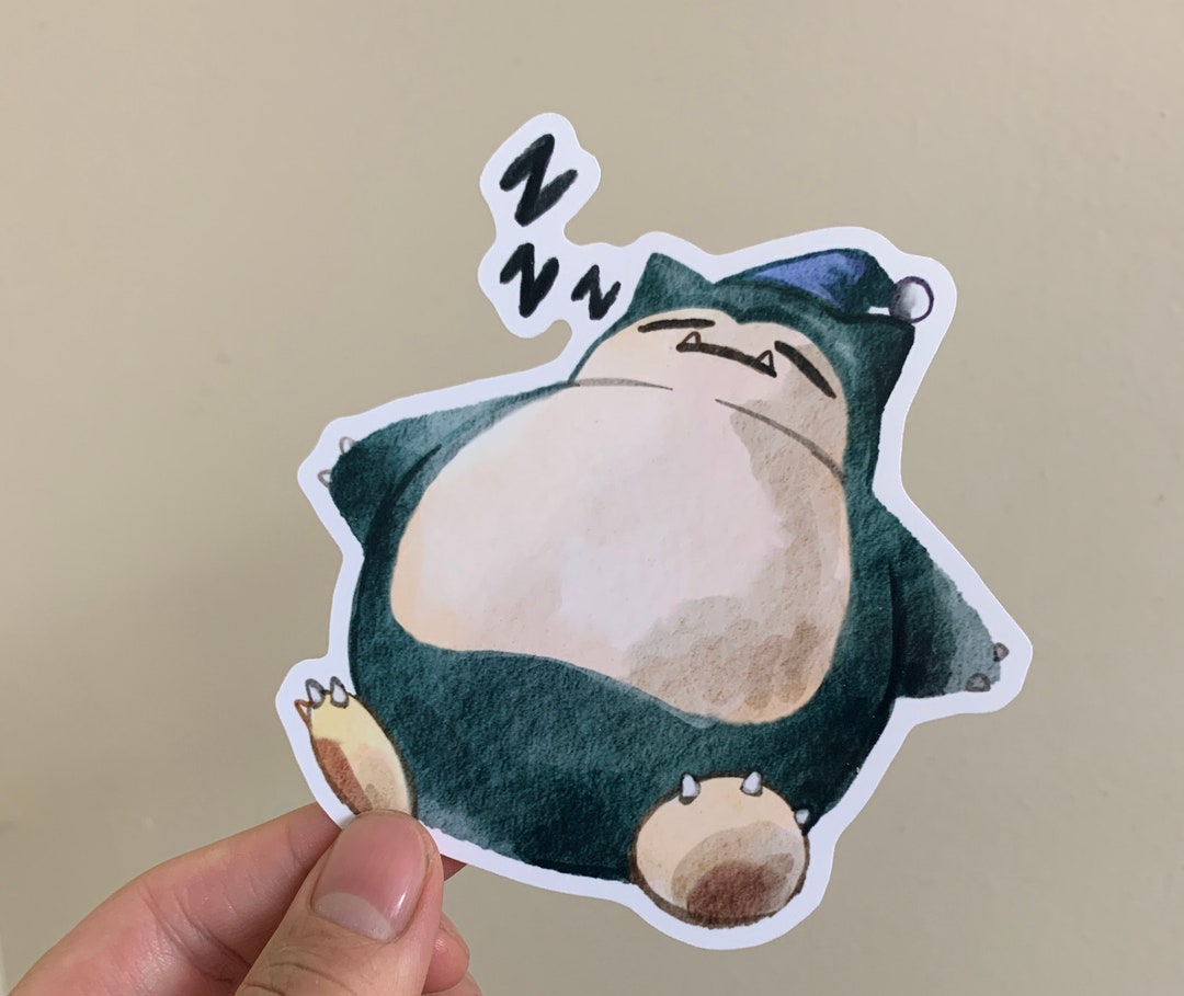 Sleeping Snorlax Sticker Vinyl | Cute, Laptop Decal, Kawaii - Etsy