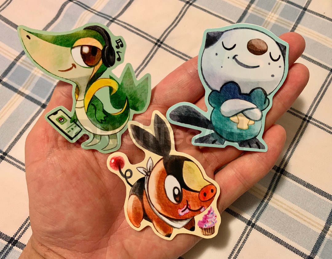 Gen 5 Unova Stickers | Cute | Snivy, Tepig, Oshawott - Etsy