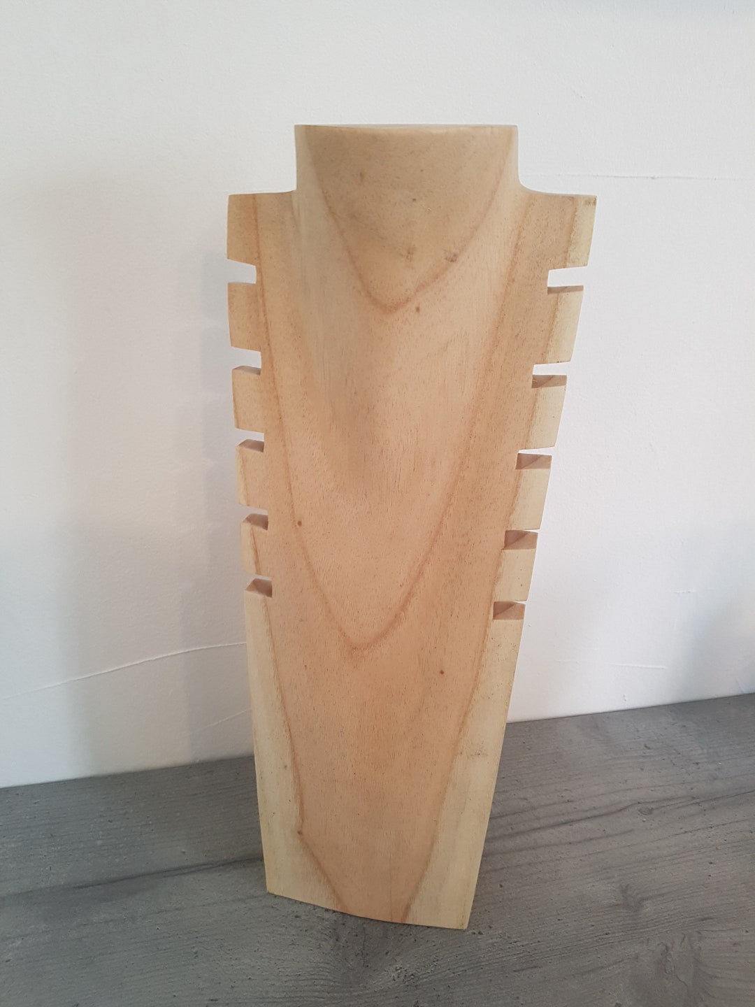 1 Jewelry Bust for 5 Necklaces, 40 Cm High, Natural, Necklace Holder ...