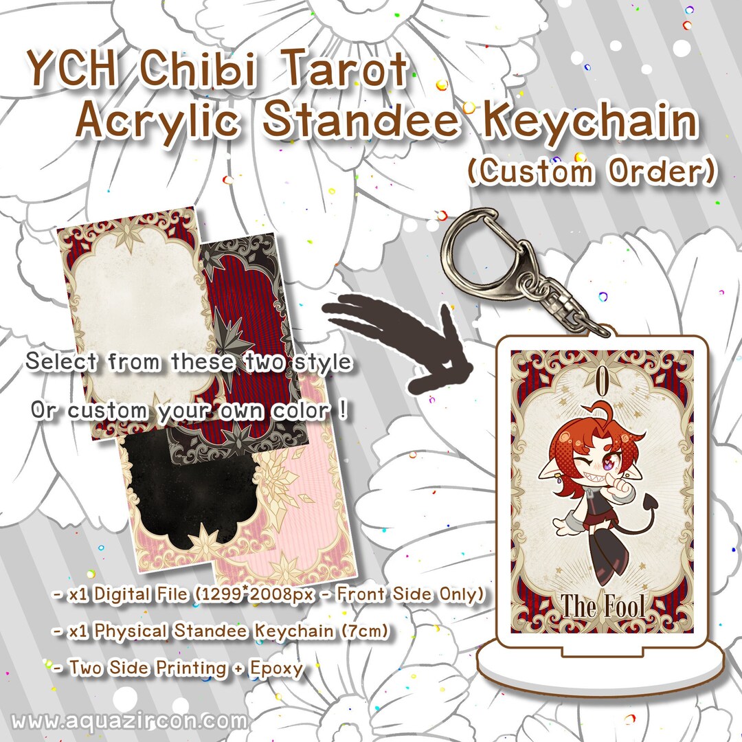 YCH Chibi Tarot Standee Keychain Choose Your Own Card CUSTOM ORDER - Etsy