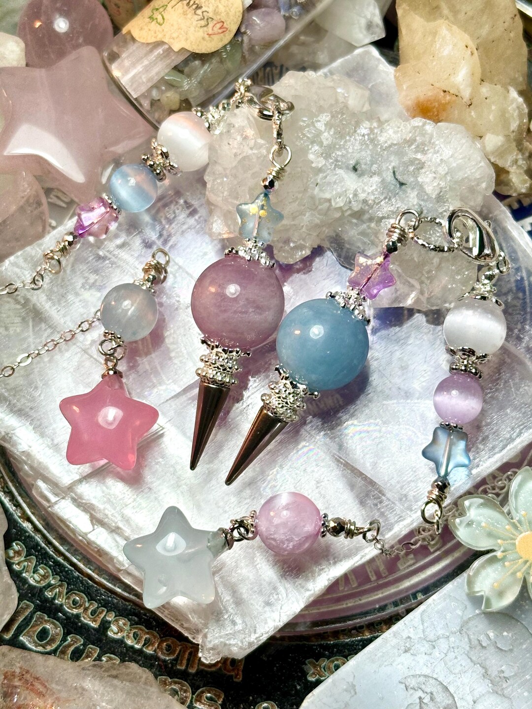 Handmade Twins Pastel Pendulum Divination Tool - Etsy