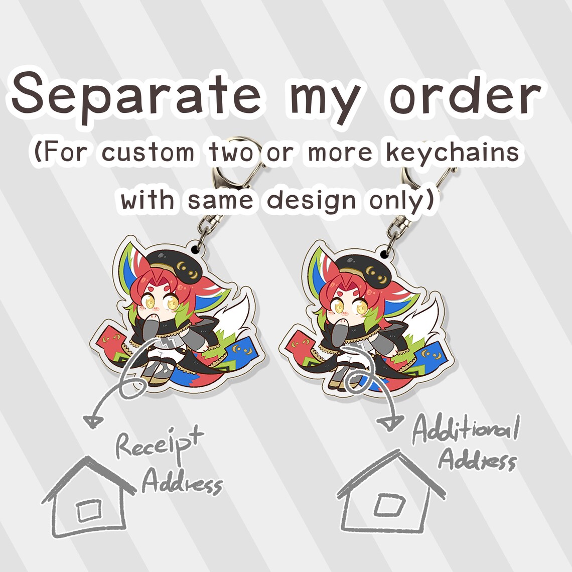 Upgrade Your Custom Keychain Order Separate My Order | Etsy