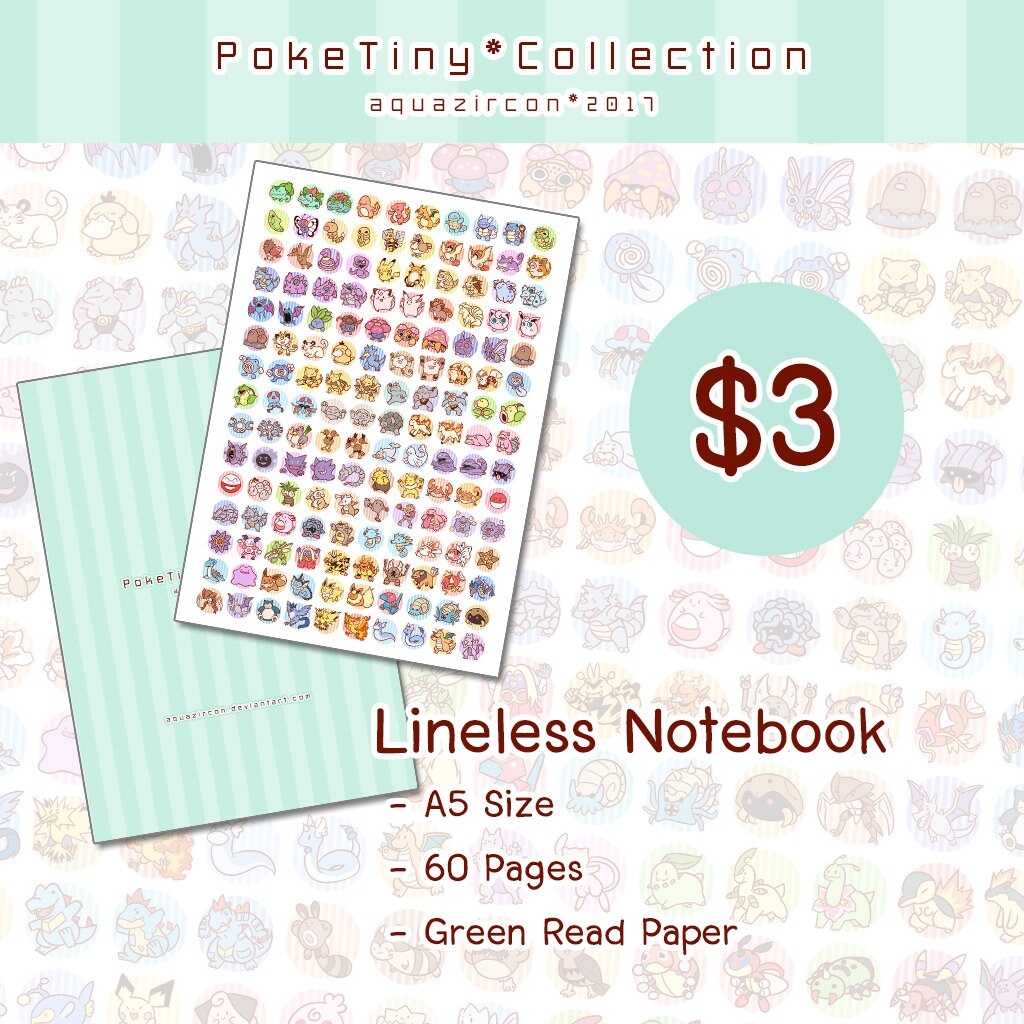 Poketiny Pokemon Inspired A5 Lineless Notebook - Etsy UK
