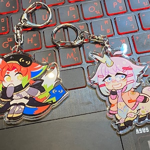 YCH Commission Chibi Kissing Couple Custom Acrylic Keychains [CUSTOM ...