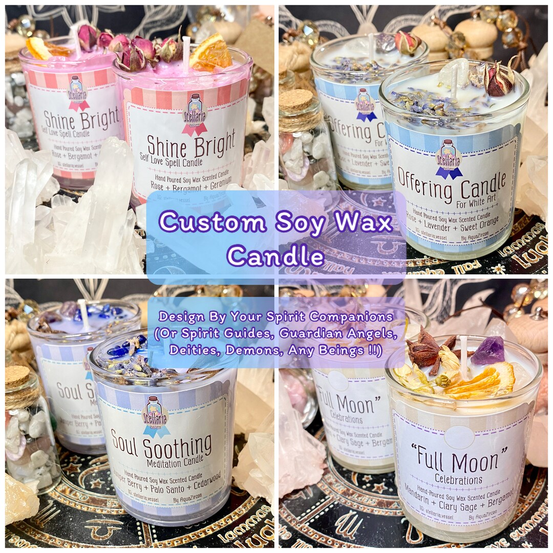 Custom Hand Poured Soy Wax Offering Candle - 3oz - Design by Your ...