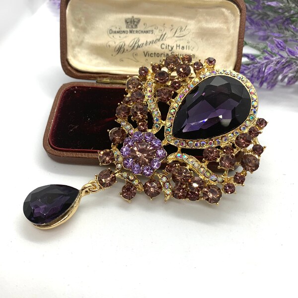 Purple Brooch - Etsy