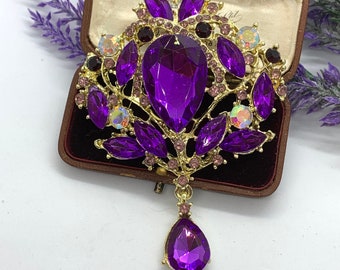 Purple Brooch | Etsy