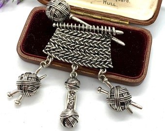 Knitting Brooch - Etsy UK