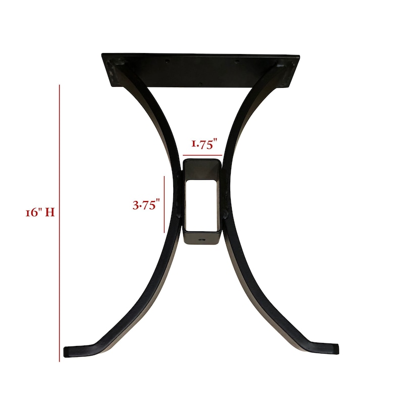 Handwelded Steel Bench Base | Modern DIY Bench Legs (pair) - Etsy