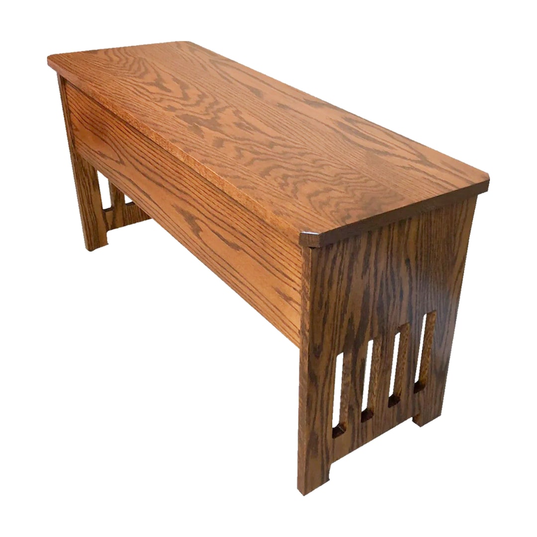 Mission Style Storage Bench | Solid Wood Storage Trunk Bench | Choose ...