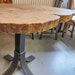 Rustic Modern Small Bar Table Round Ash Bar Height Table Live Edge ...