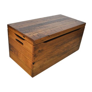 Rustic Cherry Blanket Chest | Solid Cherry Storage Chest | Wooden Toy ...