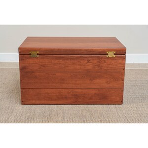 Solid Cherry Blanket Chest | Amish Handcrafted Toy Box - Etsy