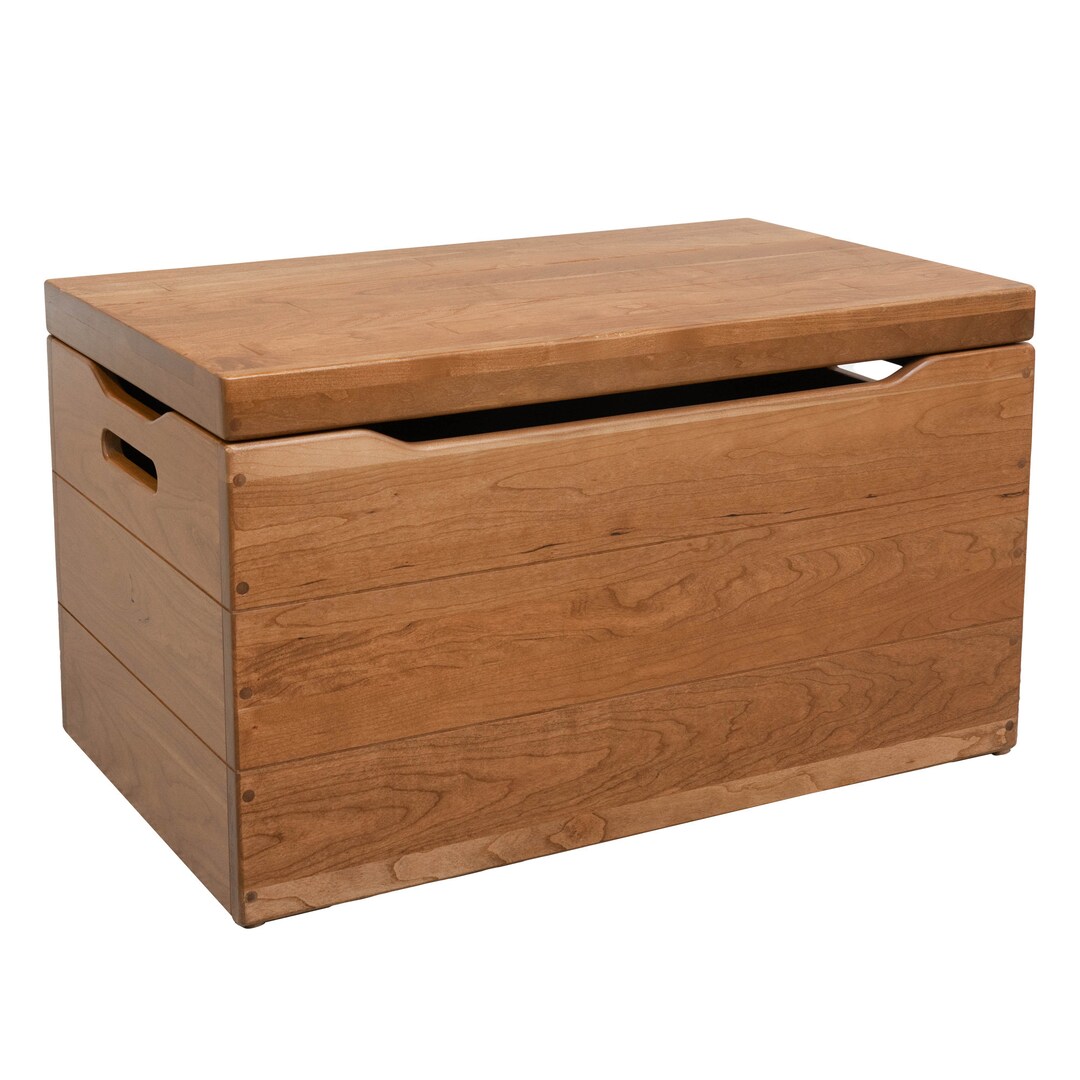Rustic Cherry Blanket Chest | Solid Cherry Storage Chest | Wooden Toy ...