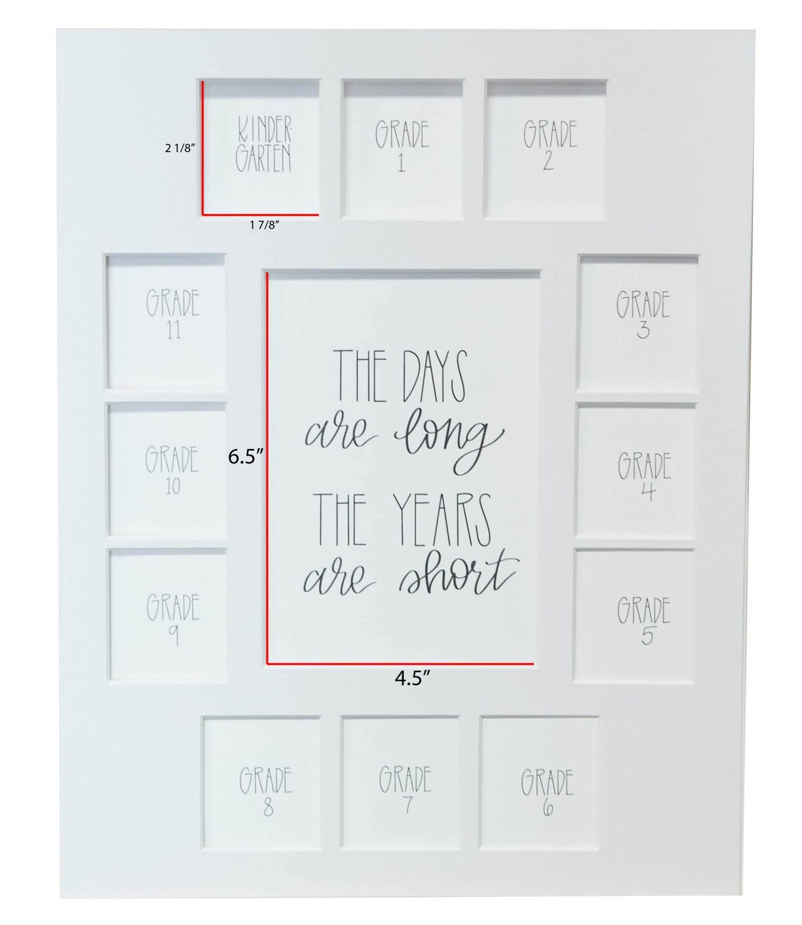 11x14 School Picture Frame Black 13 Opening Mat Days Are - Etsy