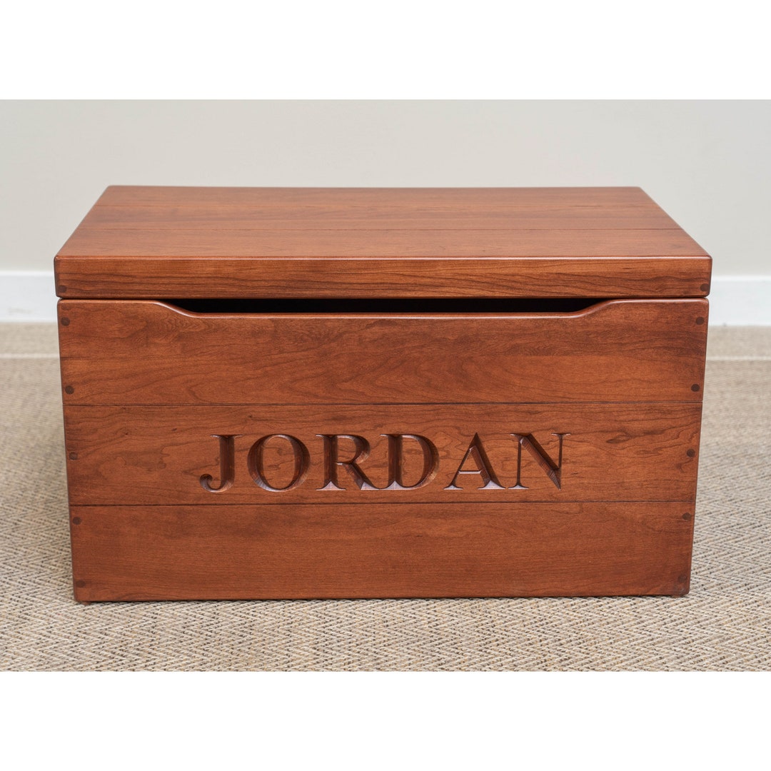 Custom Wooden Blanket Chest | Personalized Cherry Storage Chest ...