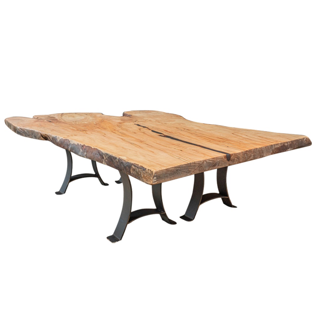 Maple Live Edge Living Room Table | Farmhouse Coffee Table | Solid Wood ...