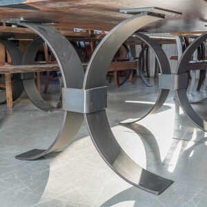 Handwelded Steel Dining Table Base | Modern Powder Coated Metal - Etsy