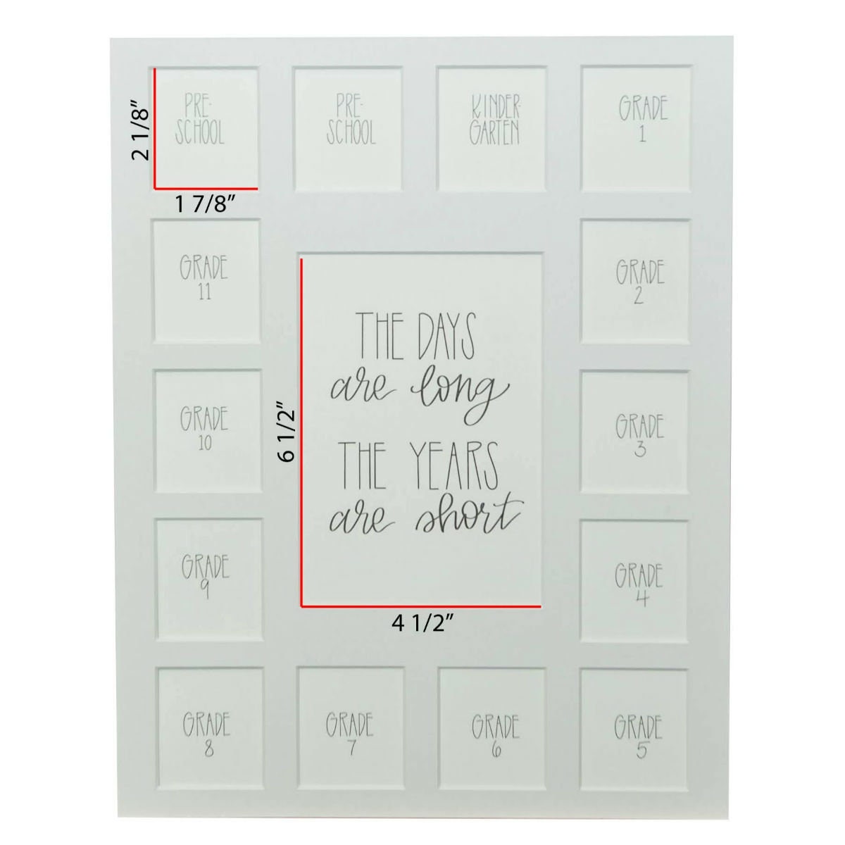 School Picture Mat 11x14, Black 15 Opening Photo Mat 2 Prek-12, Days ...