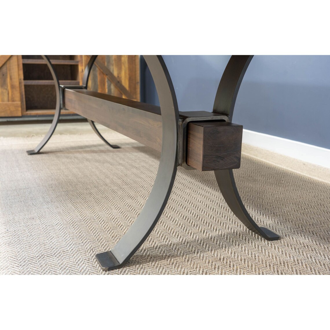 Handwelded Steel Dining Table Base | Black Powder Coated - Etsy