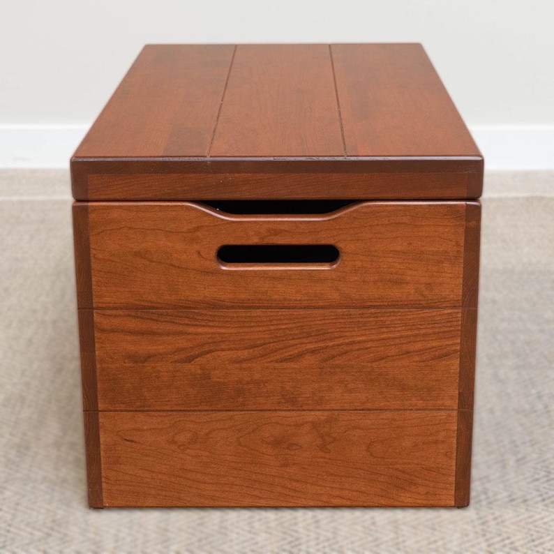 Amish Solid Cherry Blanket Chest | Wooden Storage Trunk With Tray - Etsy