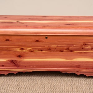 Amish Waterfall Cedar Chest | Solid Wood Hope Chest - Etsy