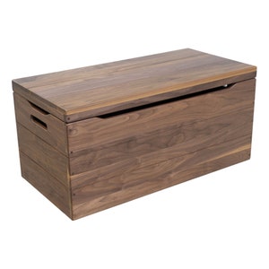 Walnut Blanket Chest | Wooden Storage Chest | Solid Wood Toy Chest ...